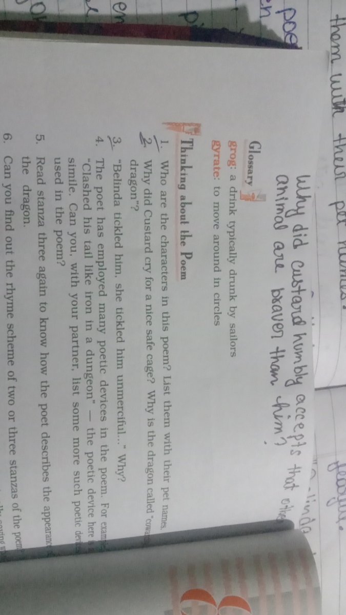 Here are some questions about the poem: Who are the characters in this p..