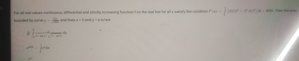 For all real values continuous, differential and strictly increasing func..