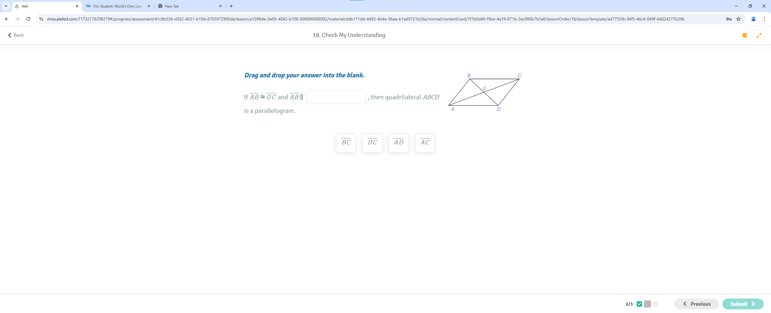 () Alef o Filo New Tab Back Check My Understanding Drag and drop your an..