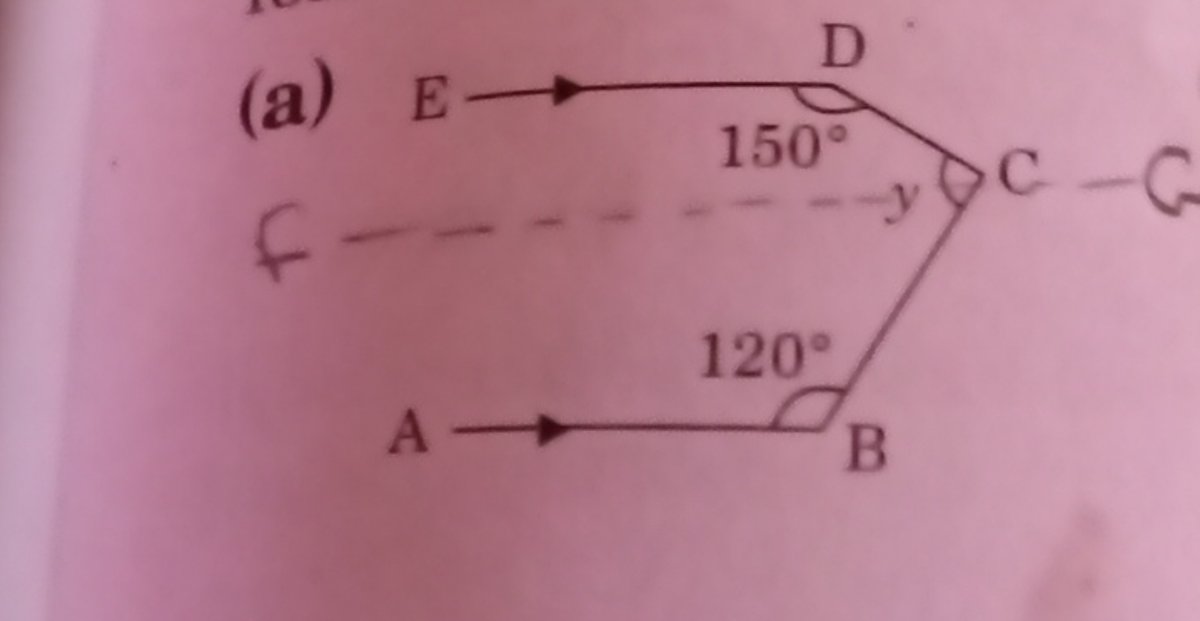 The image shows a diagram with angles and lines. We need to find the valu..