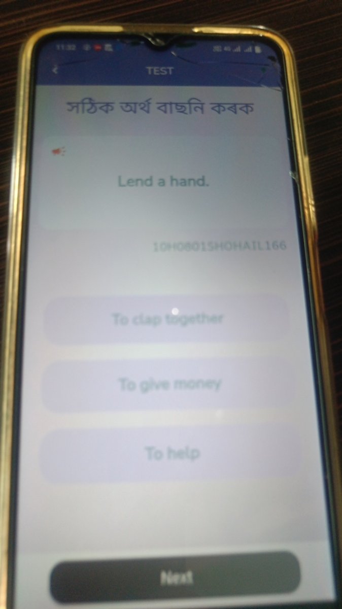 The question asks to choose the correct meaning of the idiom "Lend a hand..