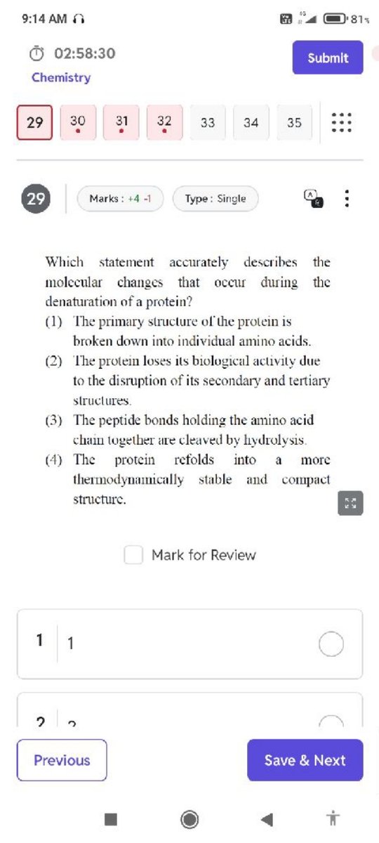 Which statement accurately describes the molecular changes that occur dur..