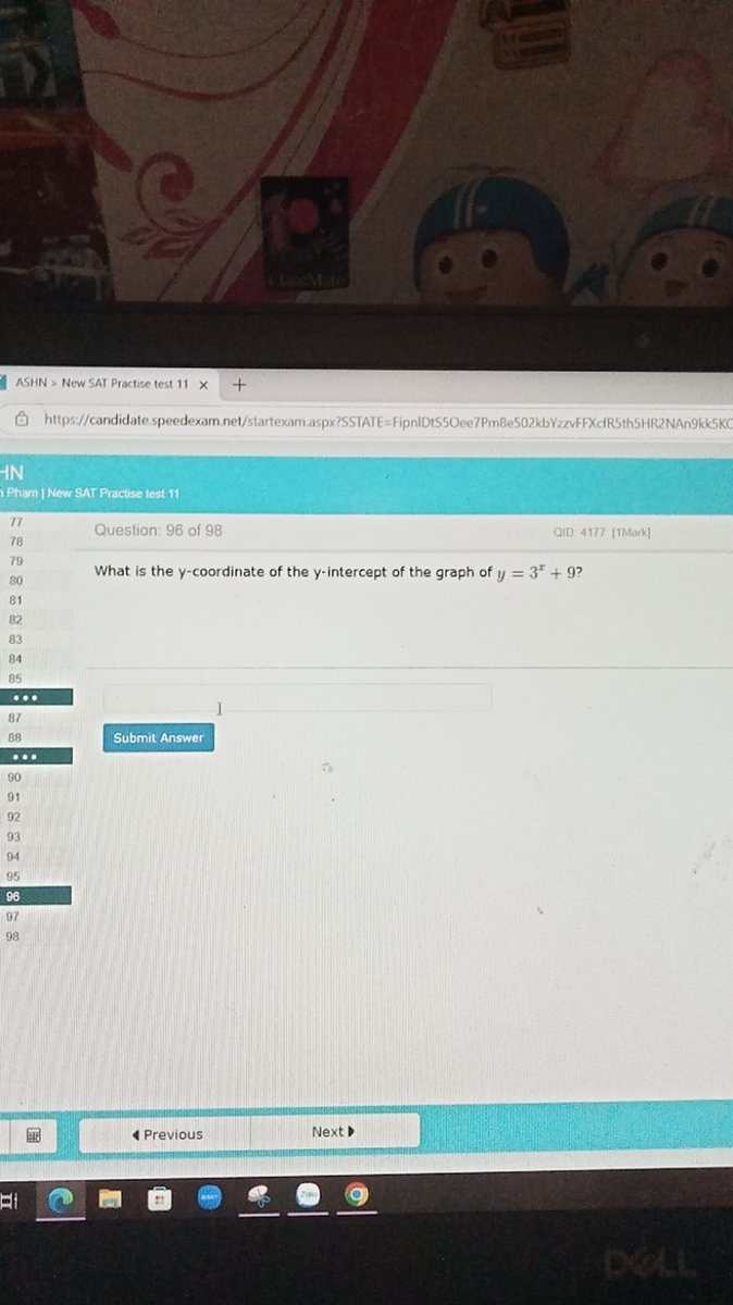 ASHN > New SAT Practise test 11 https://candidate.speedexam.net/startexam..