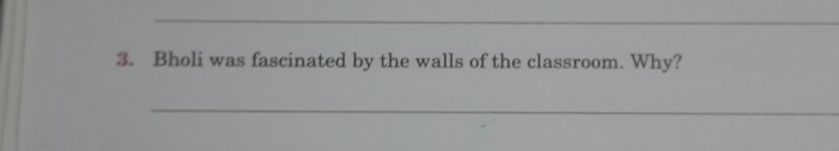Bholi was fascinated by the walls of the classroom. Why? | Filo