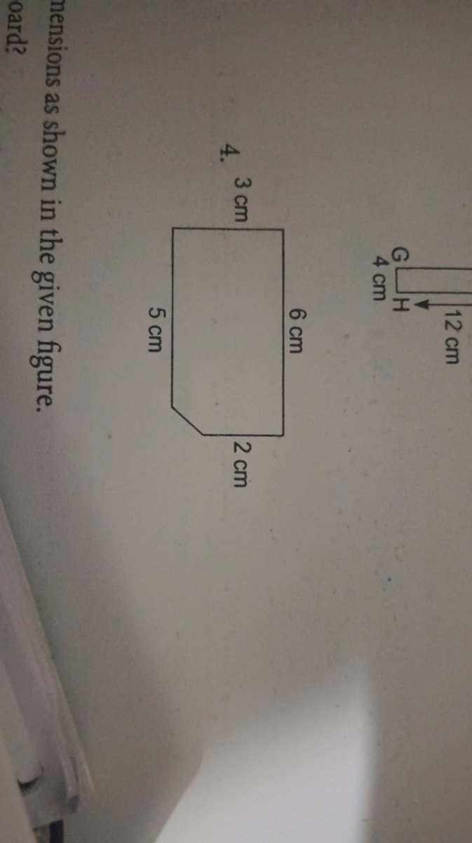 Given the dimensions as shown in the figure, calculate the area of the gi..