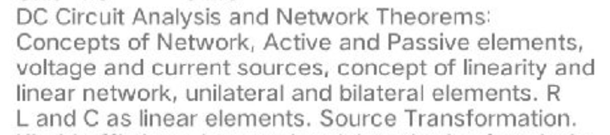 DC Circuit Analysis and Network Theorems: Concepts of Network, Active and..