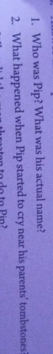Who was Pip? What was his actual name? What happened when Pip started to