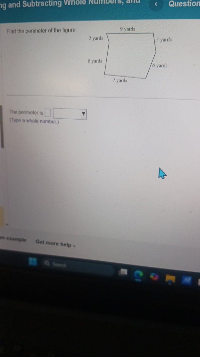 Find the perimeter of the figure. (The figure is a polygon with sides of..