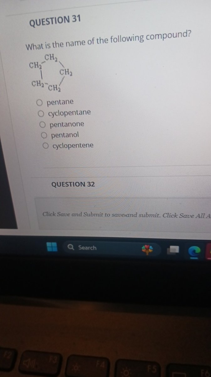 What is the name of the following compound? CH₂ / \ CH₂ CH₂