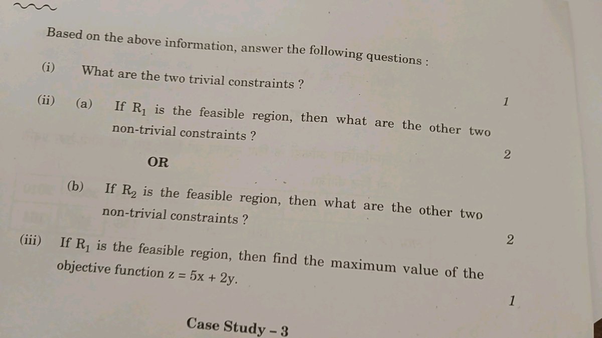 Based on the above information, answer the following questions : (i) What..