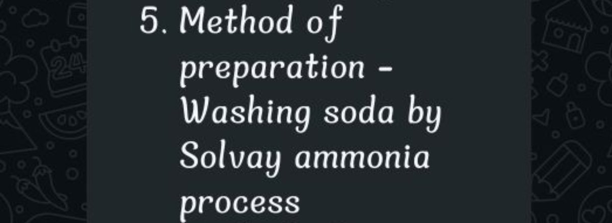 Method of preparation Washing soda by Solvay ammonia process | Filo