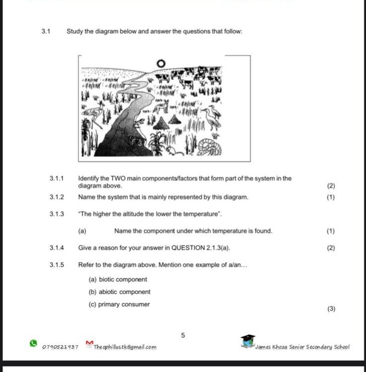 3.1 Study the diagram below and answer the questions that follow: [Diagr..