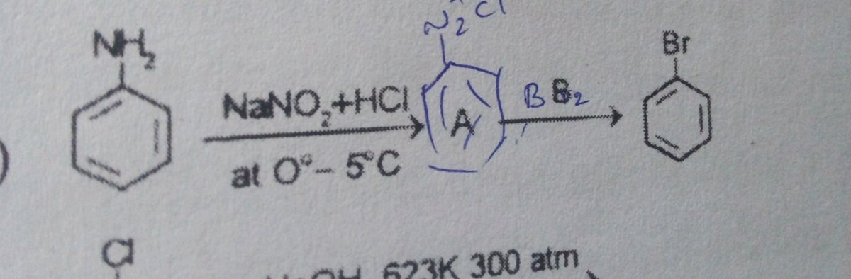 \xrightarrow [ \text { at } \mathrm { O } ^ { \circ } - 5 ^ { \circ } \ma..