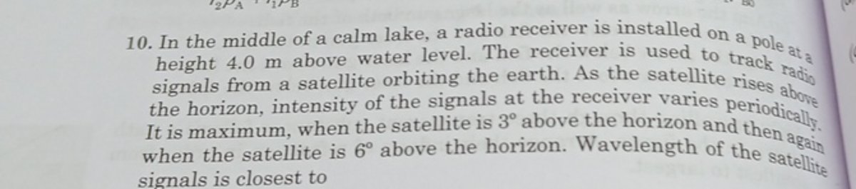 In the middle of a calm lake, a radio receiver is installed on a pole at