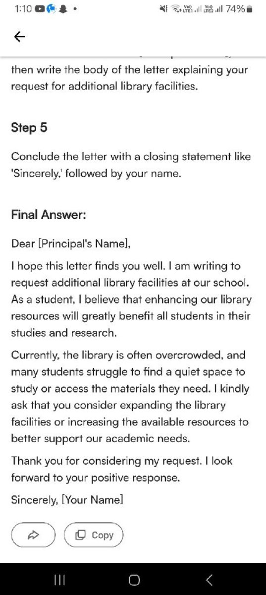 then write the body of the letter explaining your request for additional