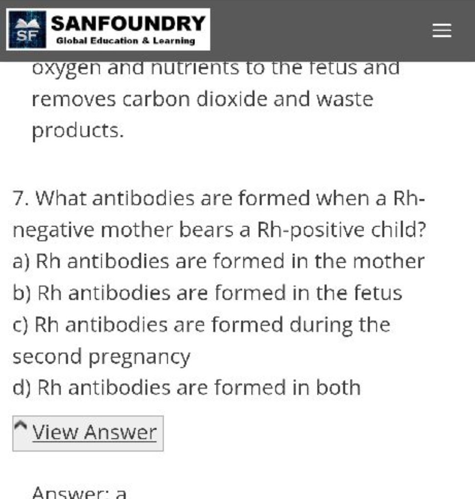 What antibodies are formed when a Rh-negative mother bears a Rh-positive