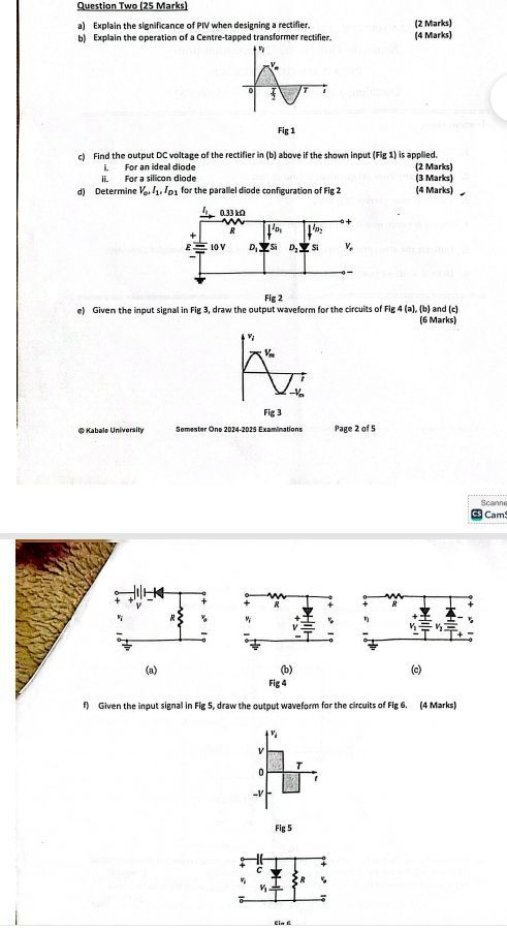 Question Two (25 Marks) a) Explain the significance of PIV when designing..