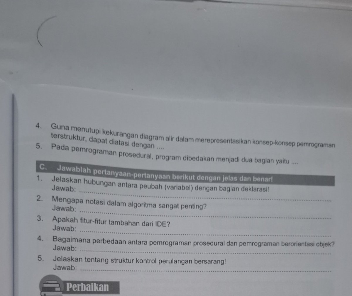 Guna menutupi kekurangan diagram alir dalam merepresentasikan konsep-kons..