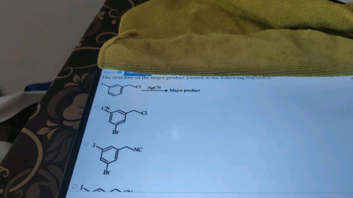 The structure of the major product formed in the following reaction is: