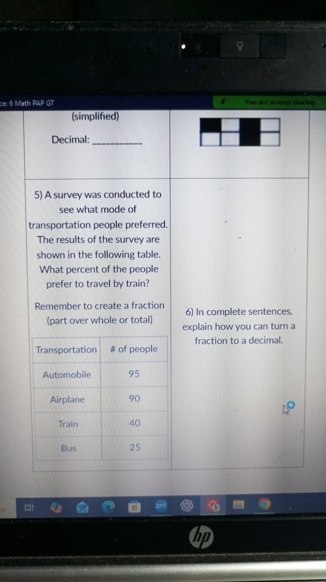 Here are two questions: Question 5: A survey was conducted to see what m..