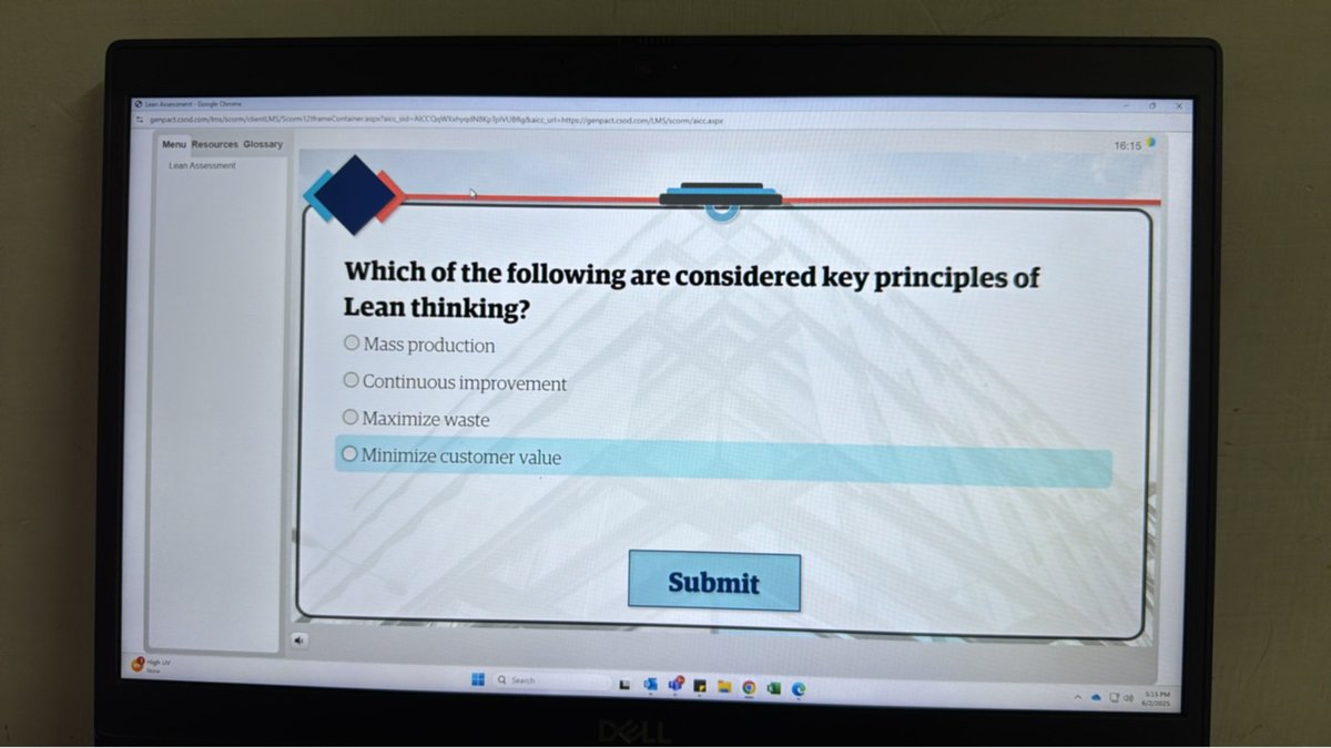 Lean Assessment-Google Chrome genpact.csod.com/ms/scorm/clientLMS/Scorm 1..