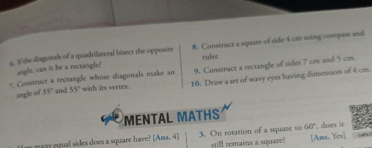 If the diagonals of a quadrilateral bisect the opposite angle, can it be