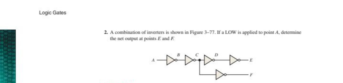 Logic Gates A combination of inverters is shown in Figure 3-77. If a LOW