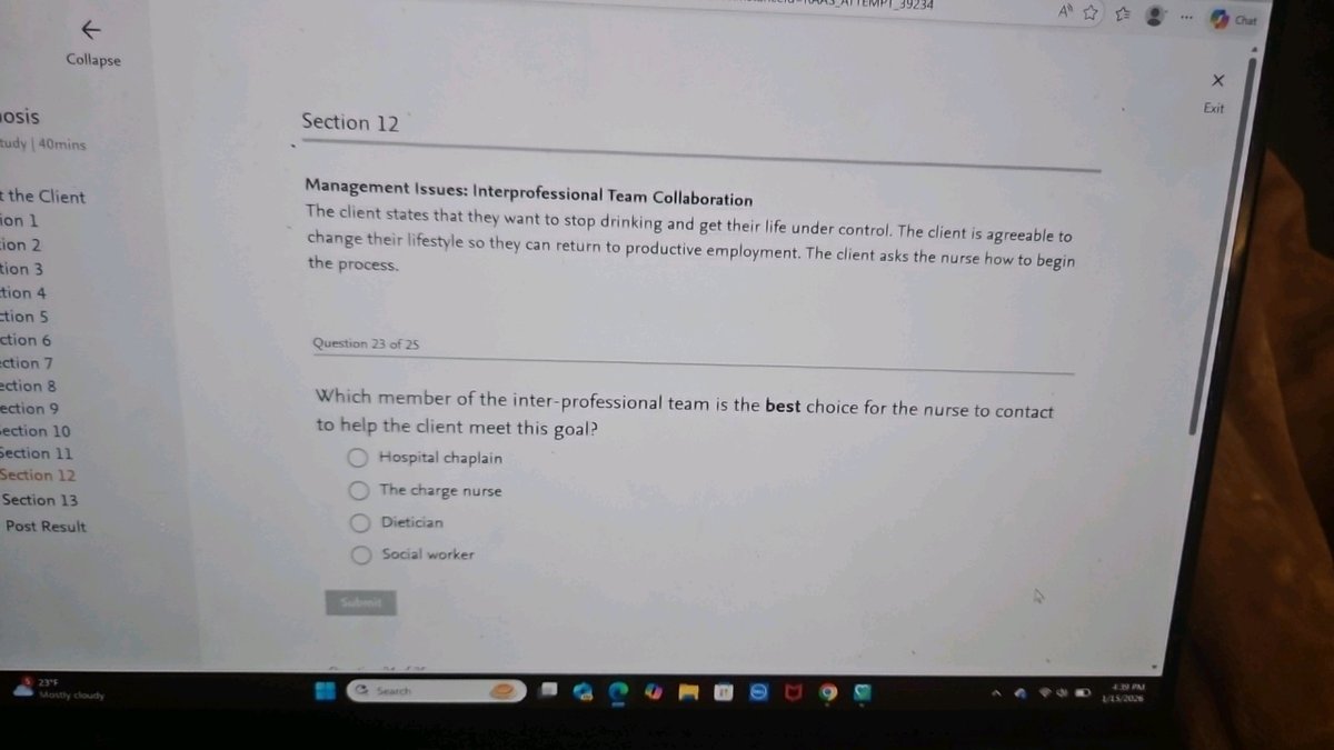 Section 12 Management Issues: Interprofessional Team Collaboration The c..