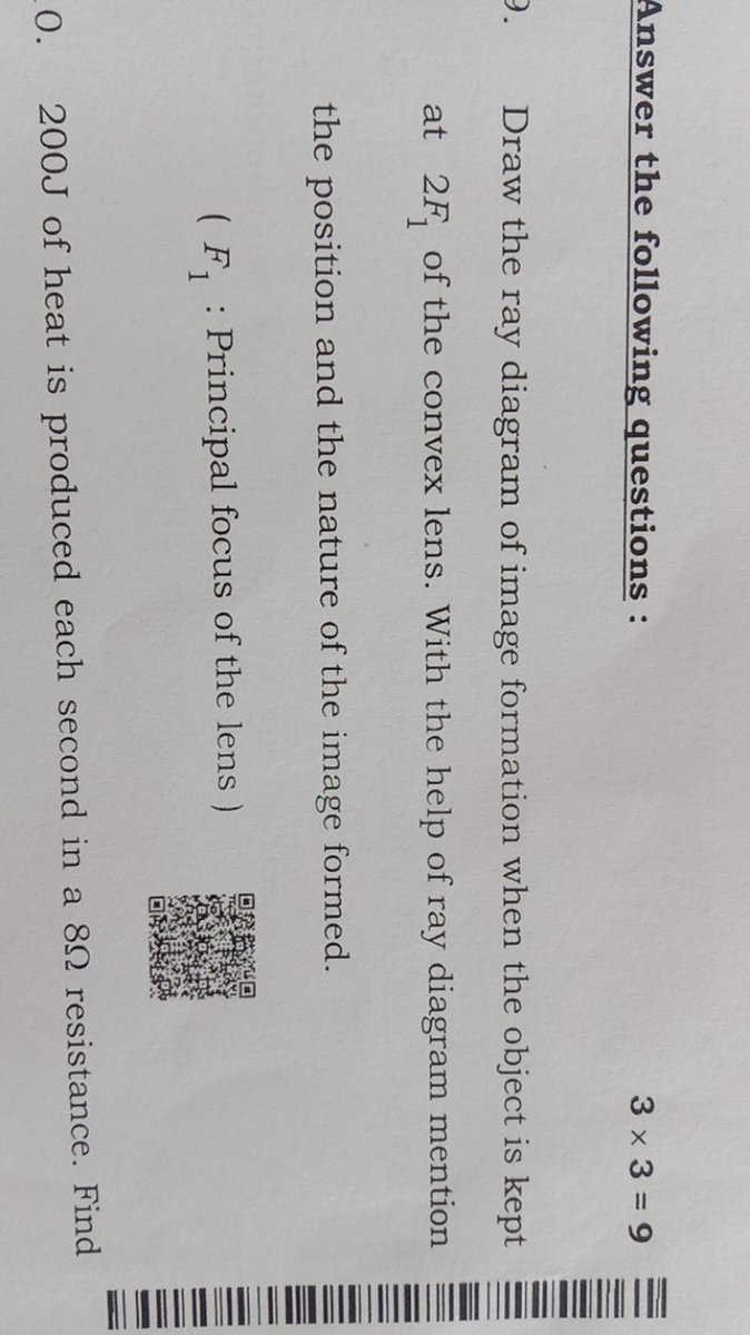 Answer the following questions: Draw the ray diagram of image formation