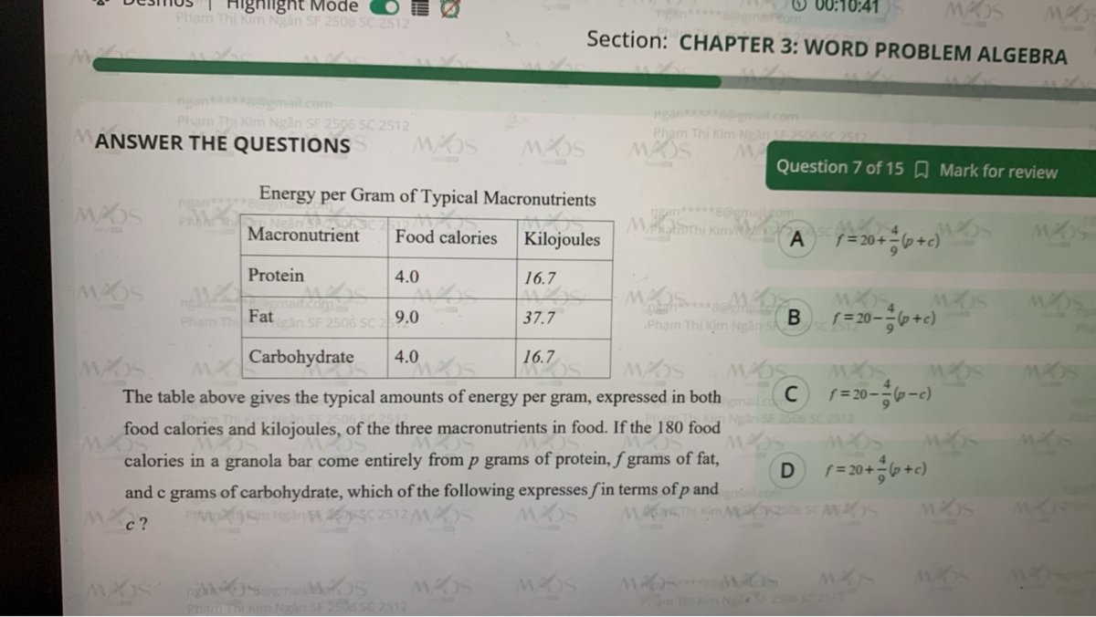 The table below gives the typical amounts of energy per gram, expressed i..