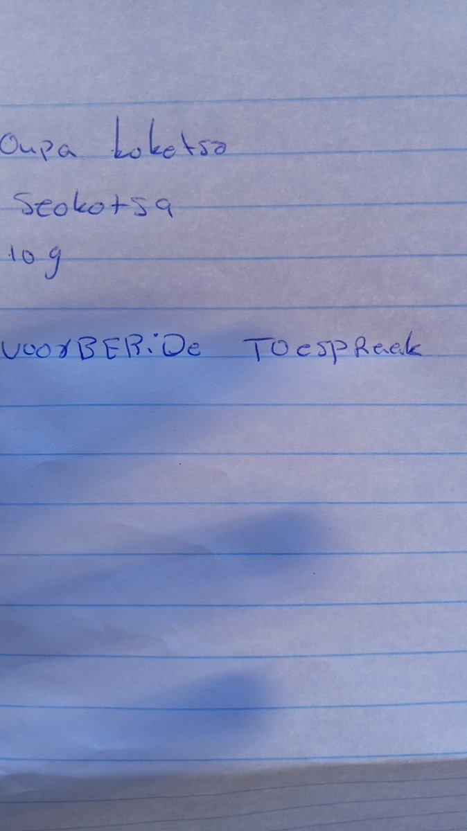 Opdrag Skryf 'n voorbereide toespraak van ongeveer 10 minute lank met die..