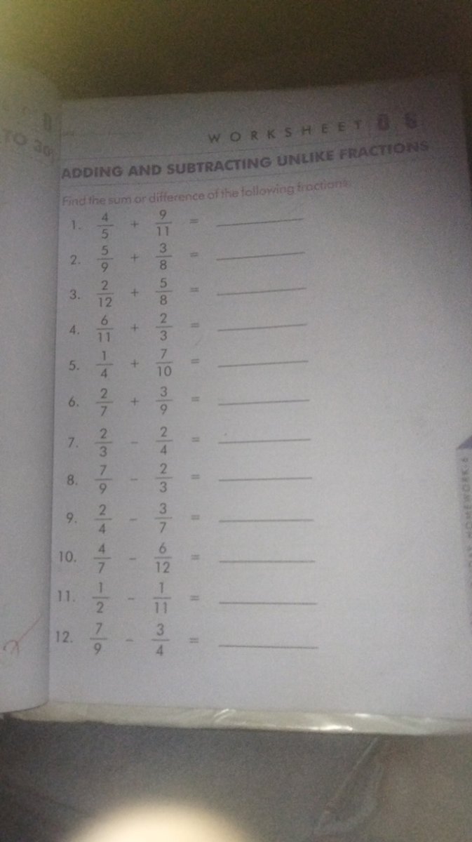Find the sum or difference of the following fractions: \frac{4}{5} + \fr..