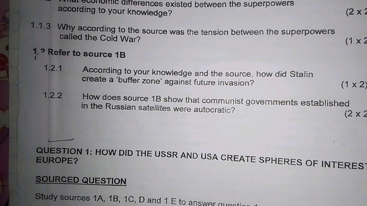 1.1.3 Why according to the source was the tension between the superpowers..