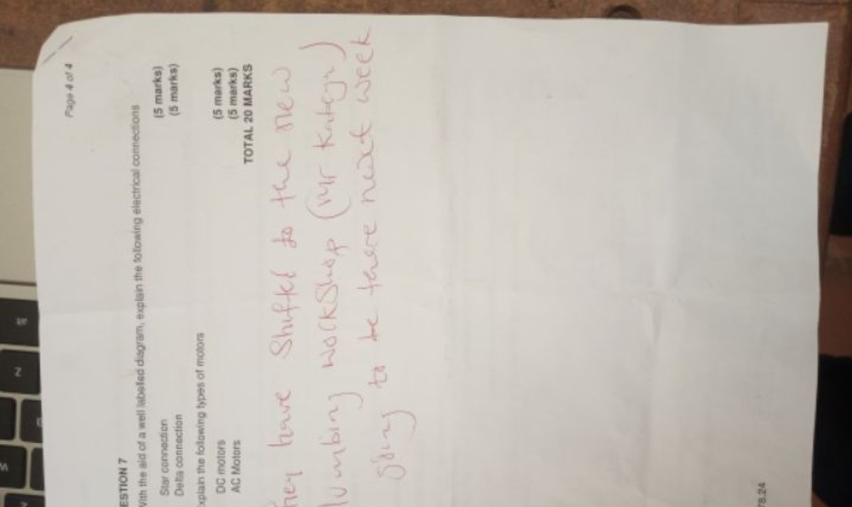 QUESTION 7 With the aid of a well-labeled diagram, explain the following..