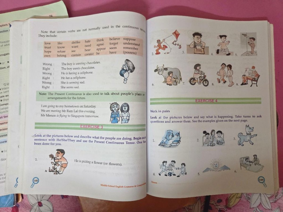 Note that certain verbs are not normally used in the continuous tense. Th..