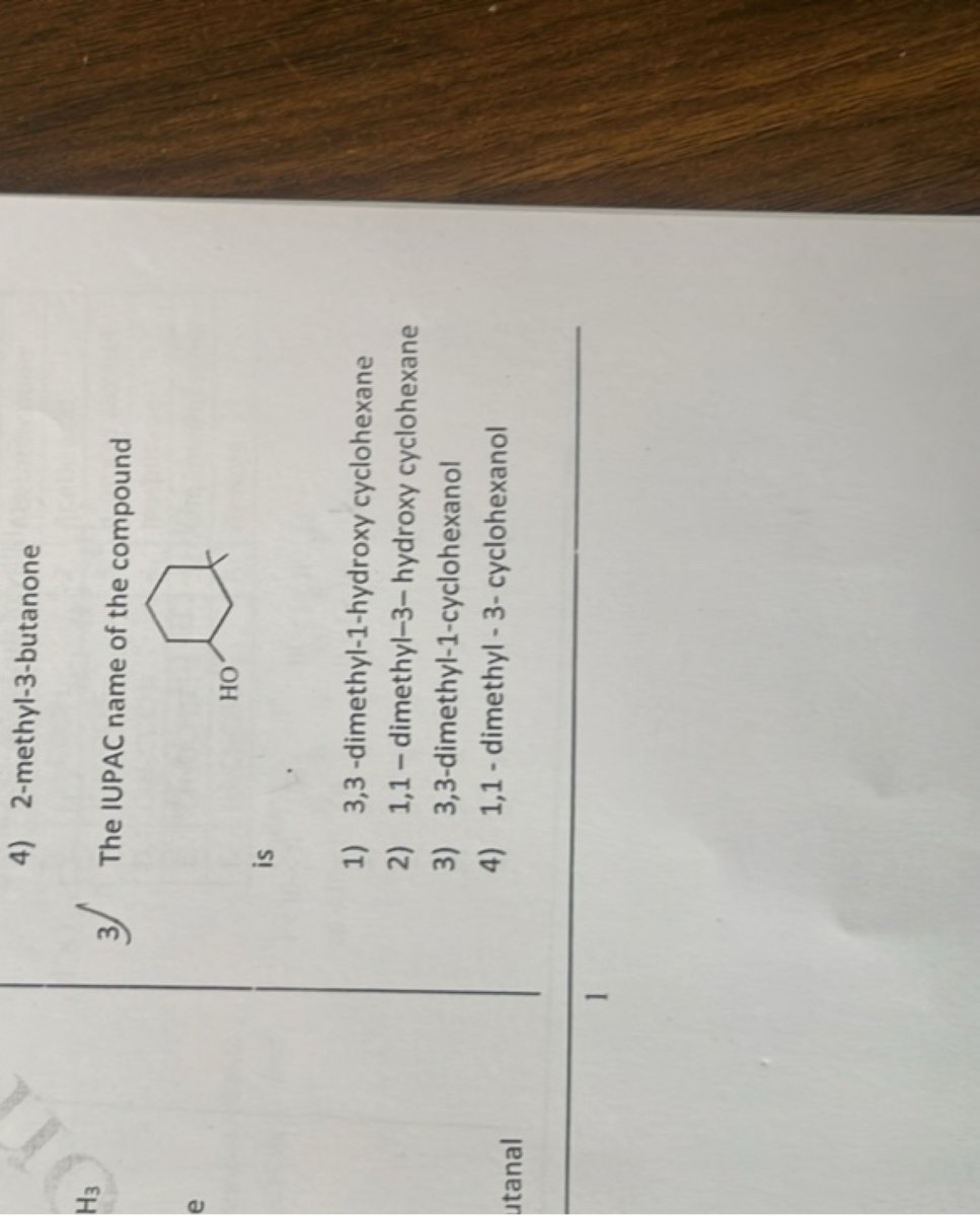 The IUPAC name of the compound is: (Image of a chemical structure with a..