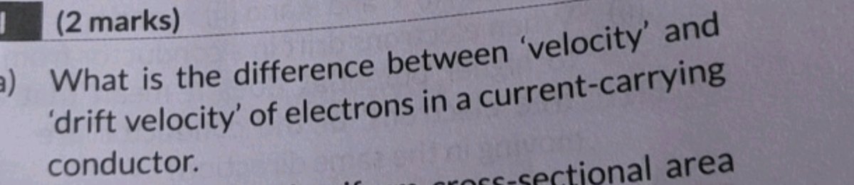 What is the difference between 'velocity' and 'drift velocity' of electro..