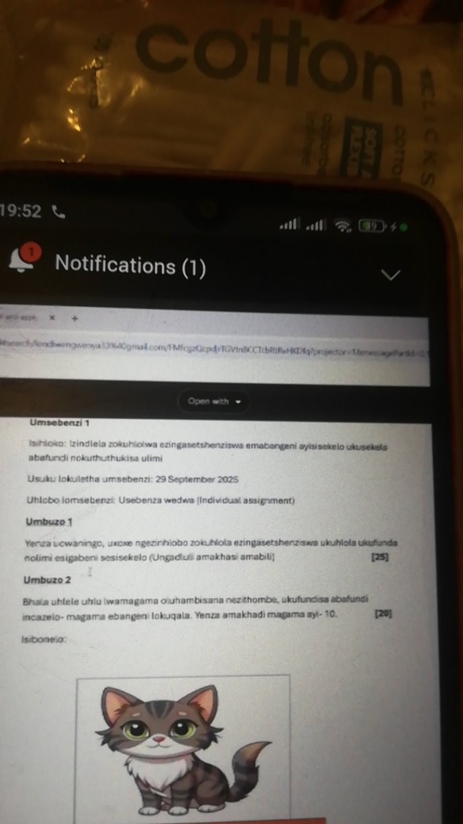 Umsebenzi 1 Isihloko: Izindlela zokuhlolwa ezingasetshenziswa emabangeni..