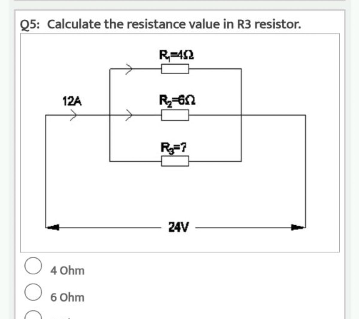 Calculate the resistance value in R3 given the following circuit diagram:..