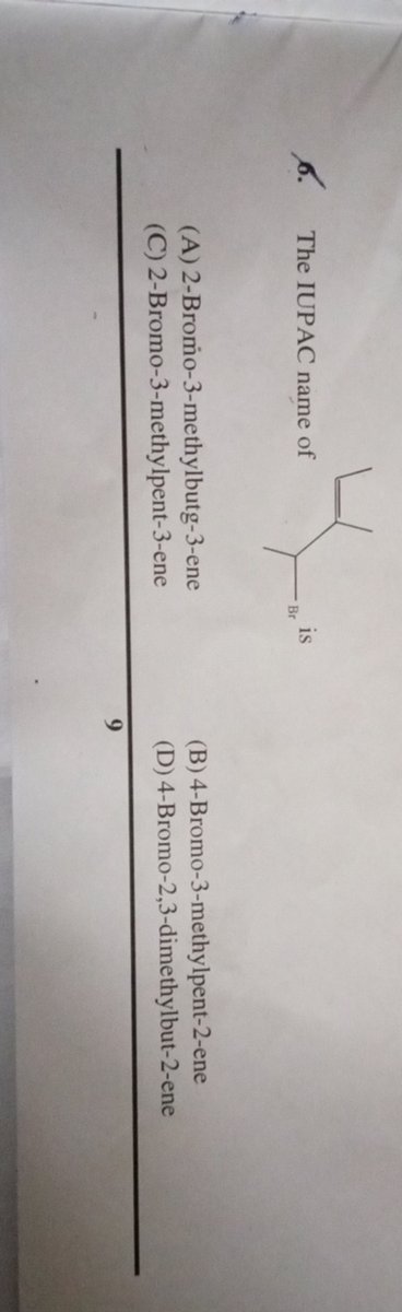 The IUPAC name of the given compound is: Diagram of a chemical compound