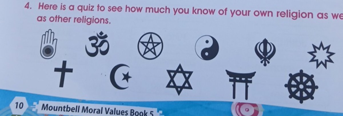 Here is a quiz to see how much you know of your own religion as well as o..