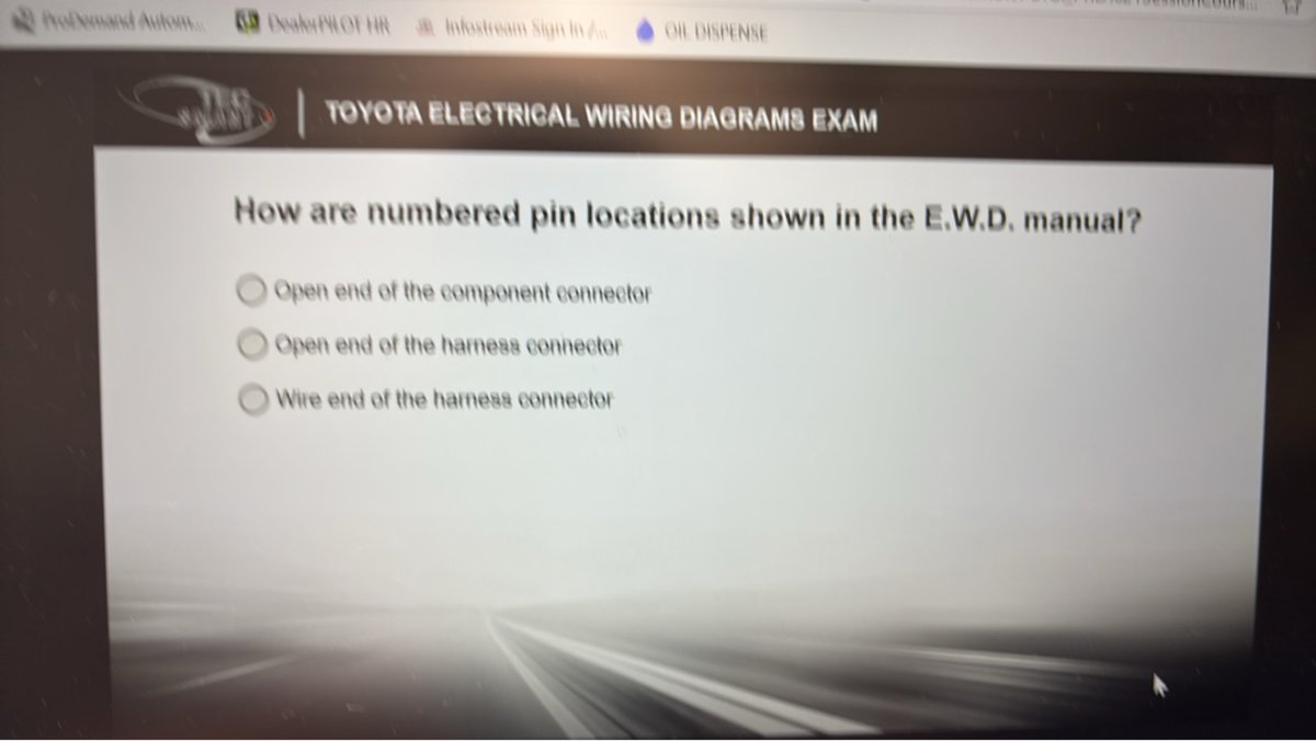 How are numbered pin locations shown in the E.W.D. (Electrical Wiring Dia..