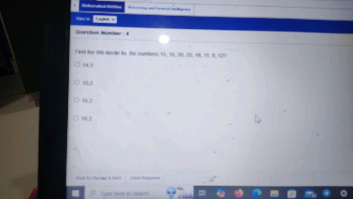 Find the 6th decile for the numbers 15, 10, 20, 25, 18, 11, 9, 12. | Filo