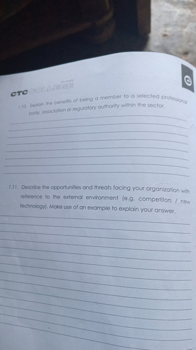 Explain the benefits of being a member to a selected professional body, a..