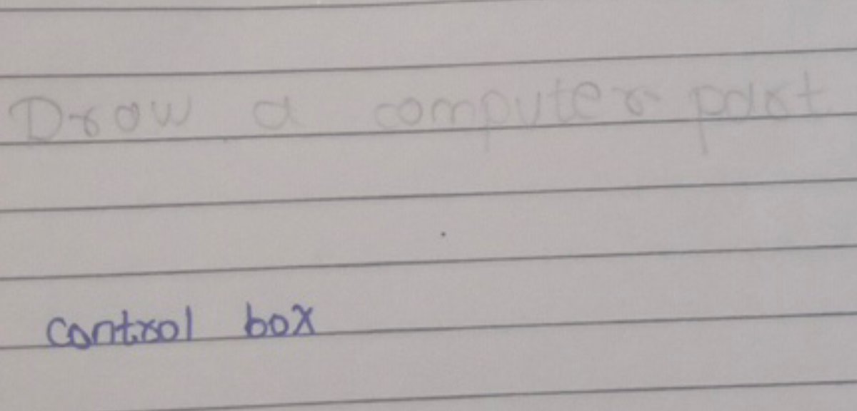 Draw a computer port. Control box. | Filo
