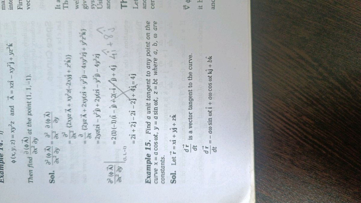 Find a unit tangent to any point on the curve x = a cos wt, y = a sin wt,..