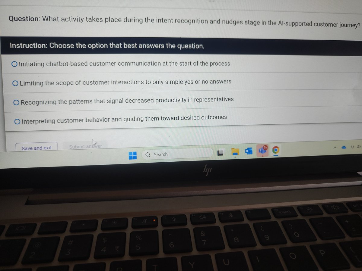 What activity takes place during the intent recognition and nudges stage