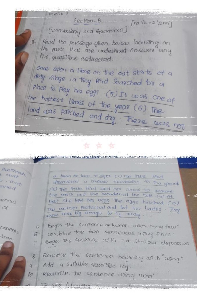 Section-B [Vocabulary and Grammar] I. Read the passage given below focus..