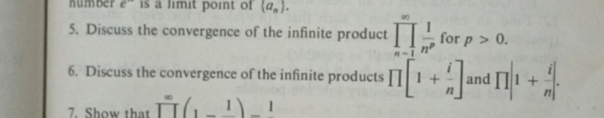 Discuss the convergence of the infinite product \prod_{n=1}^{\infty} \fra..