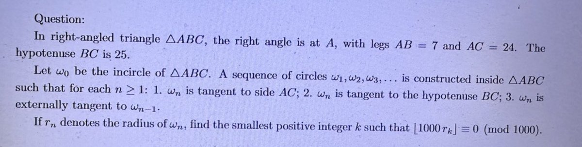 Question: In right-angled triangle \triangle ABC, the right angle is at A..